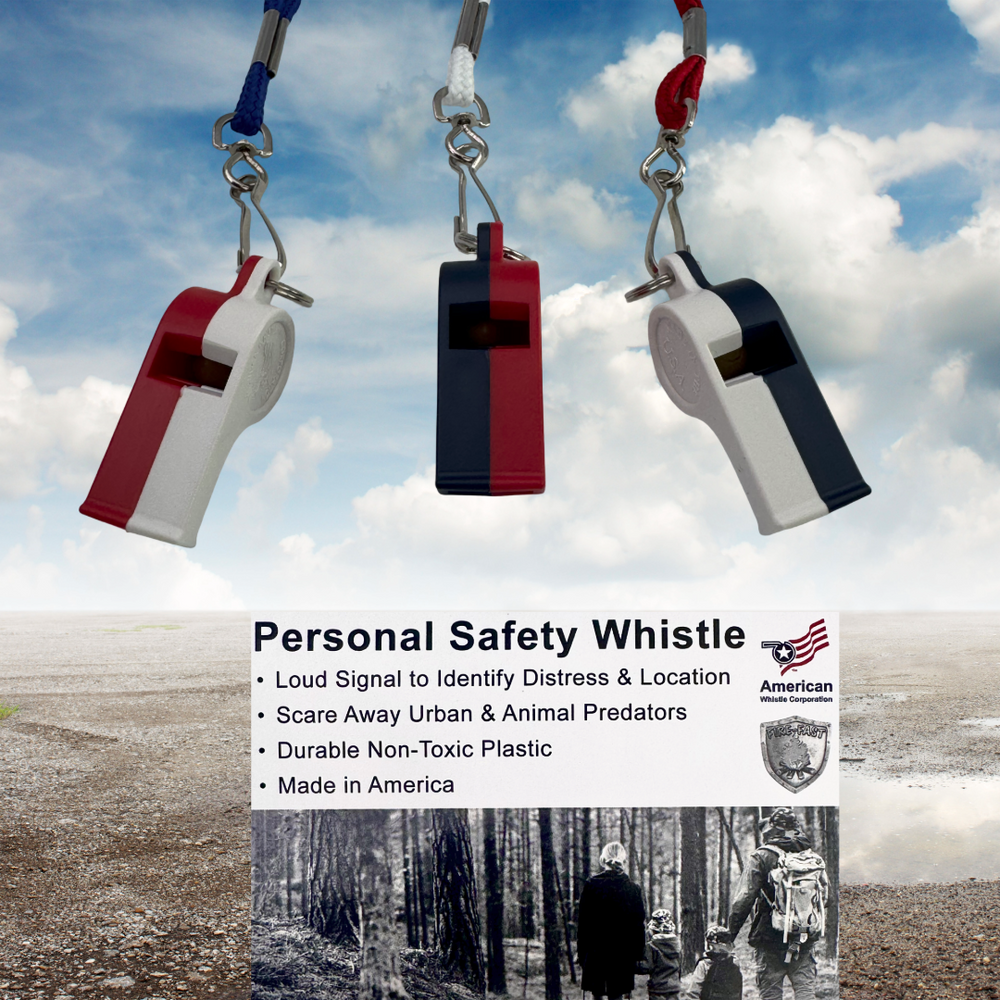 Whistle 3 Pack Patriot - Loud & Durable Safety Gear